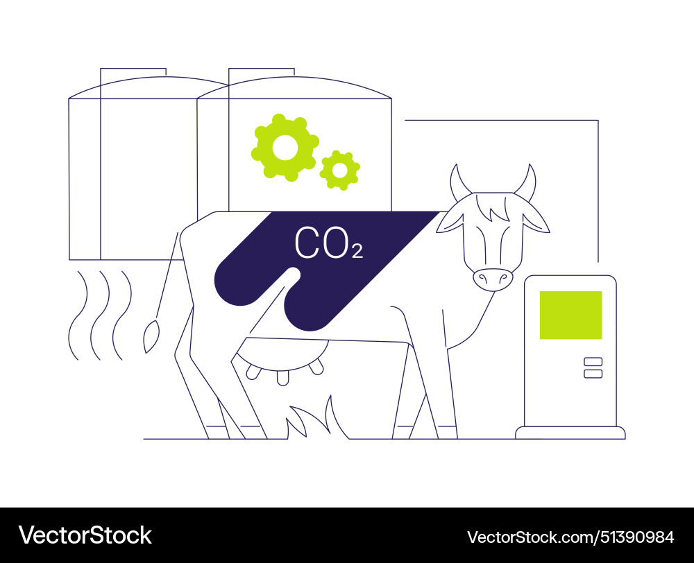 Methane capture abstract concept Royalty Free Vector Image