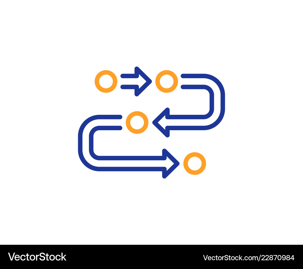 Methodology line icon development process sign Vector Image