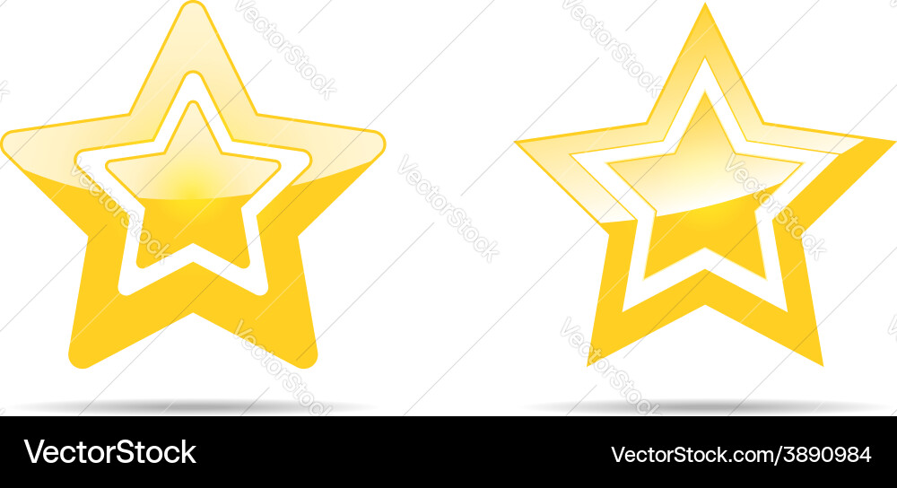 Pair of stars Royalty Free Vector Image - VectorStock