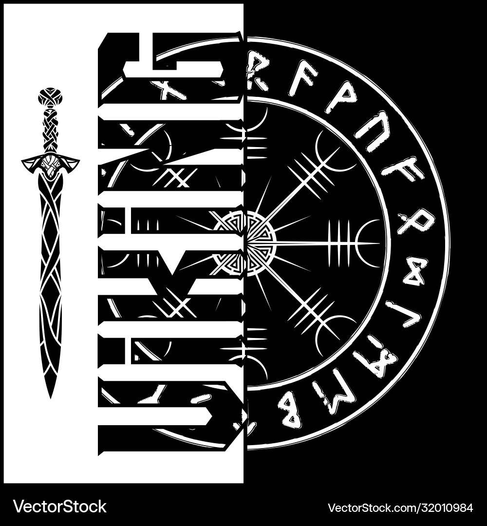 Vikingi square 0003 Royalty Free Vector Image - VectorStock