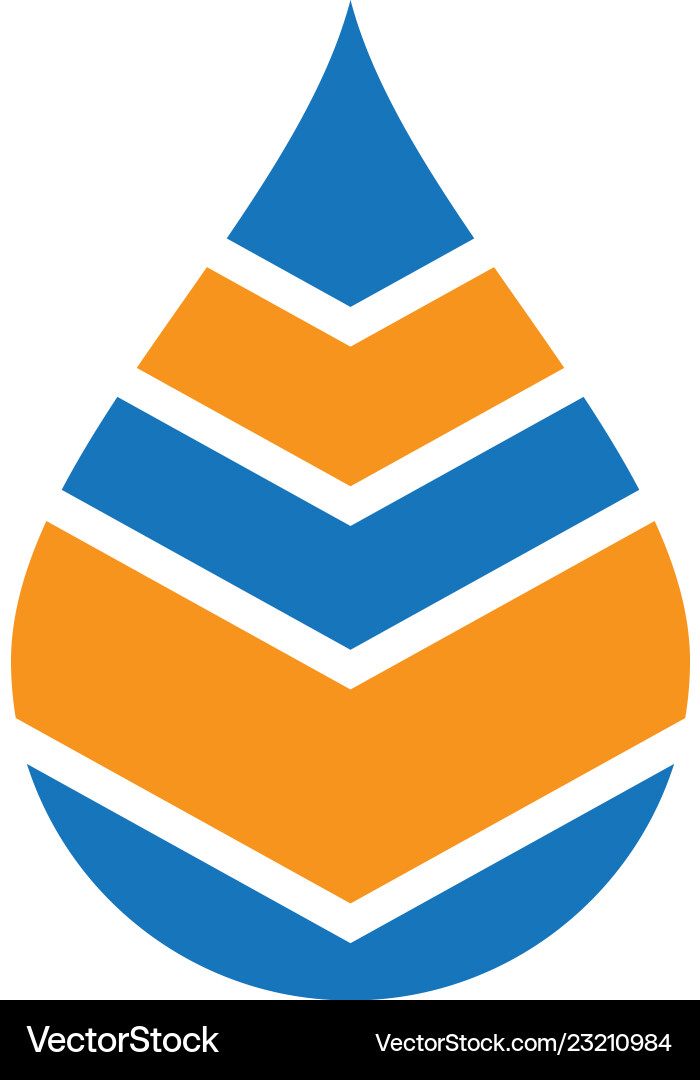 Waterdrop business logo Royalty Free Vector Image