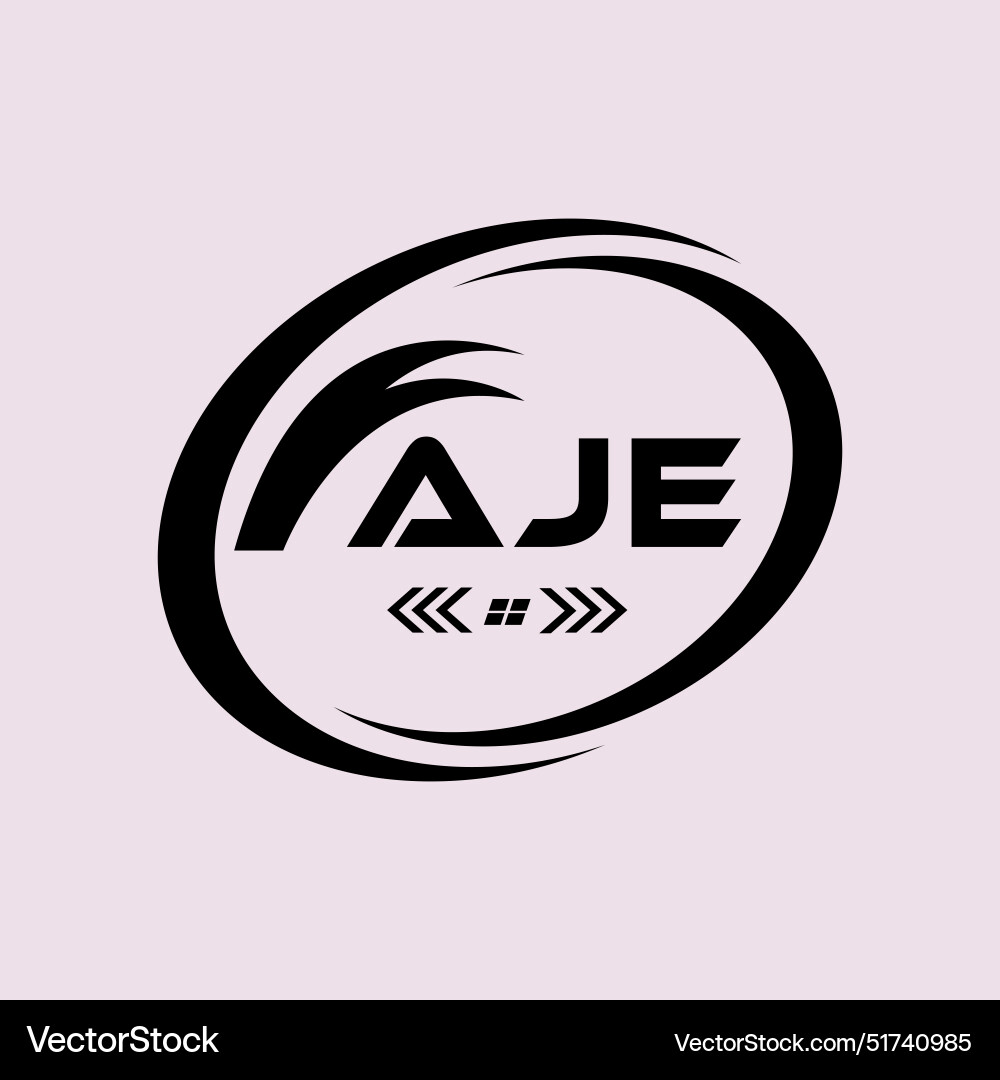 Aje letter logo design simple and modern Vector Image