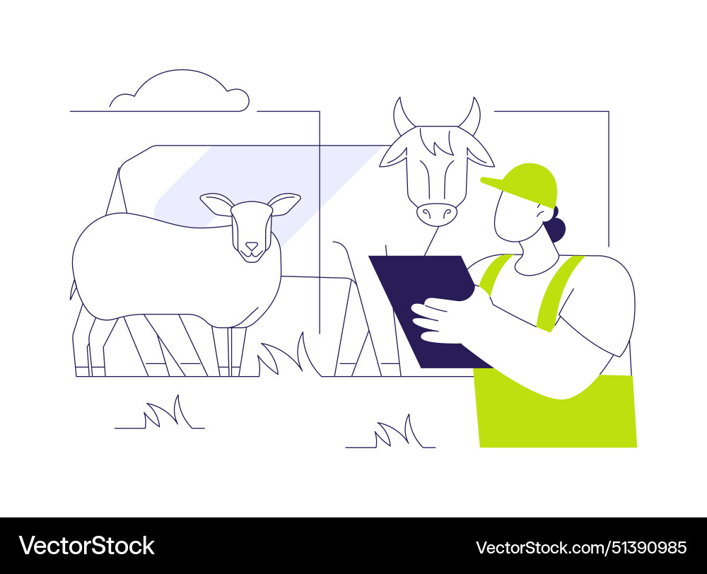 Animal breeding abstract concept Royalty Free Vector Image