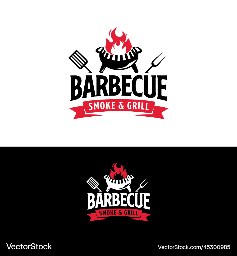 Bbq logo design Royalty Free Vector Image - VectorStock