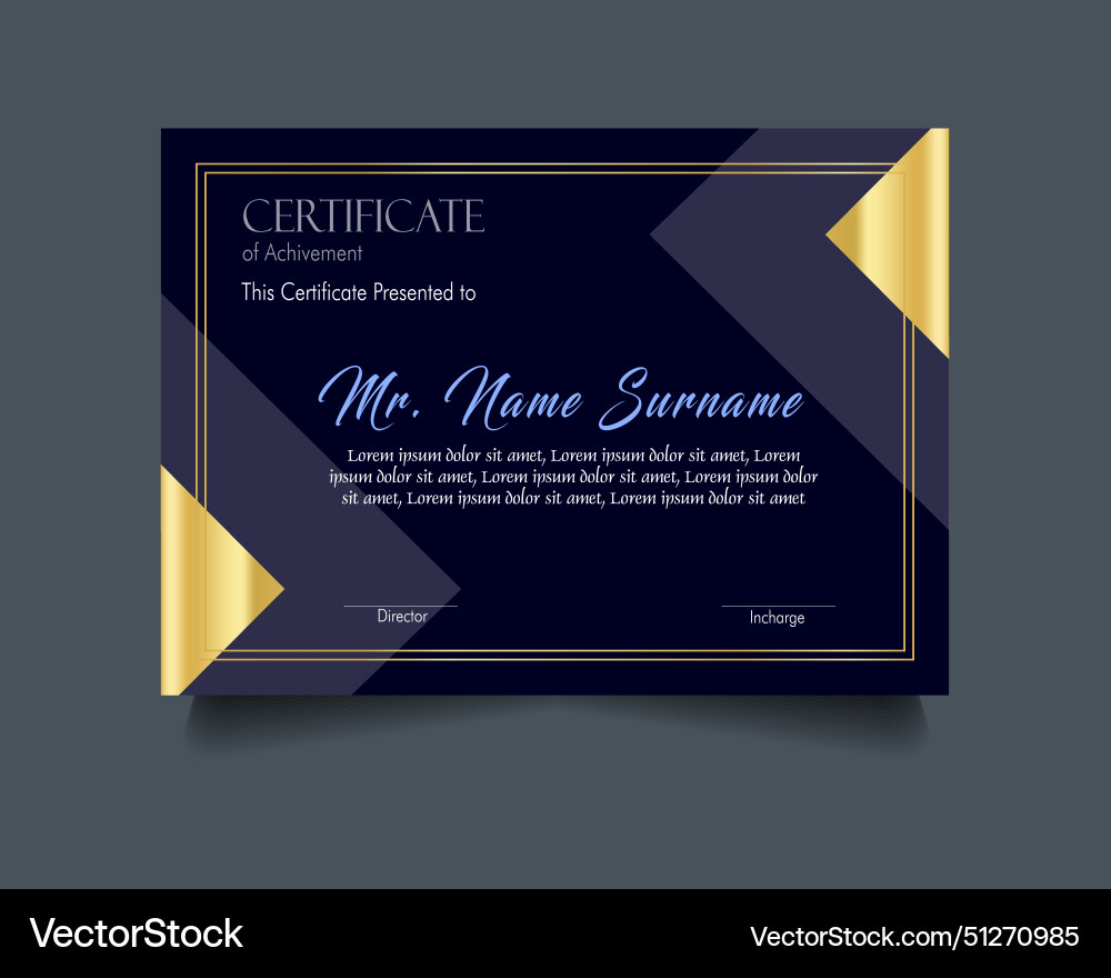 Certificate design Royalty Free Vector Image - VectorStock