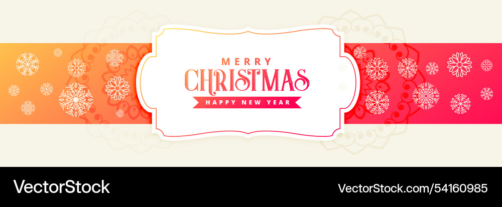 Christmas holiday banner with snowflakes Vector Image