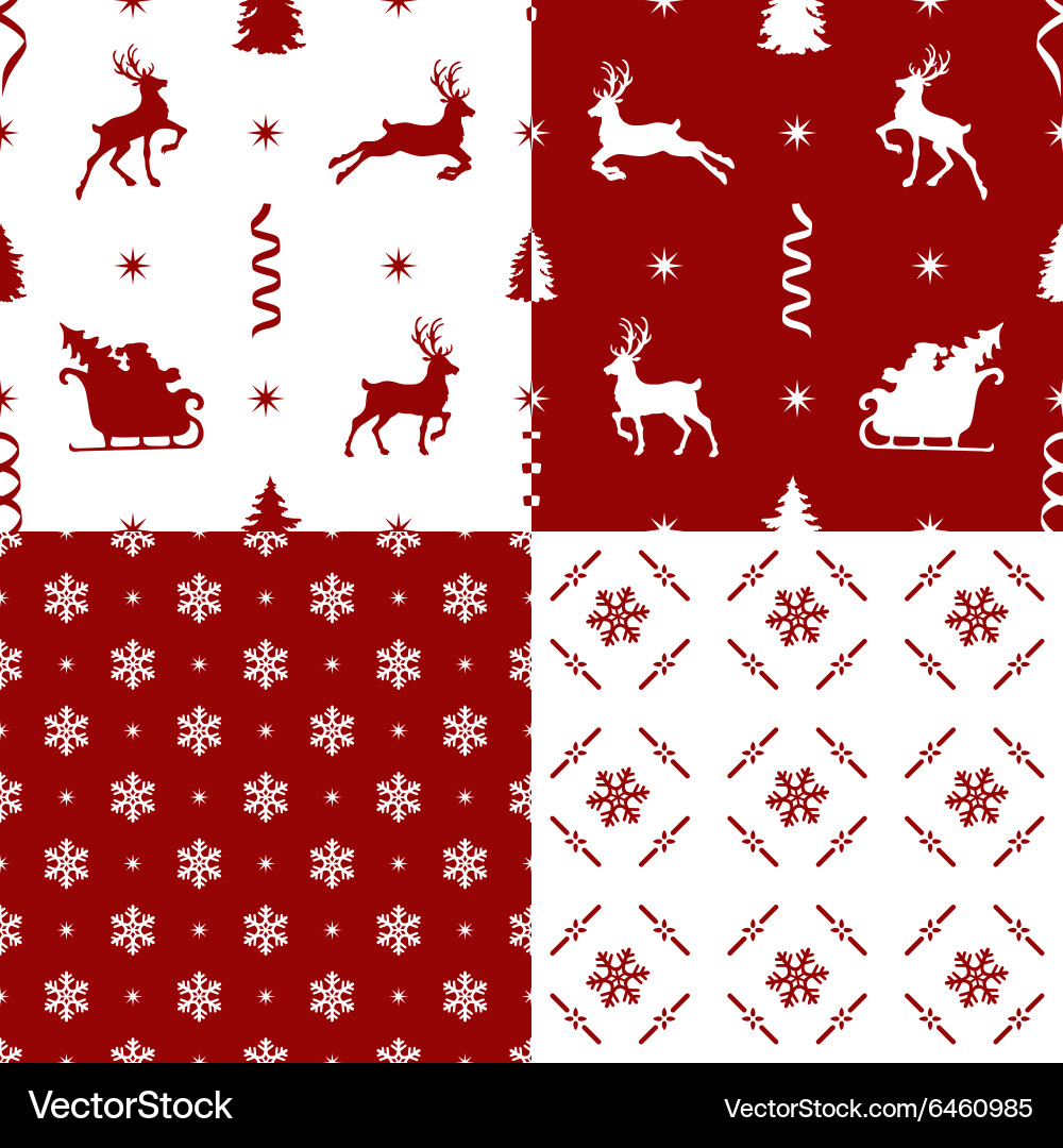 Patterns with reindeer Royalty Free Vector Image
