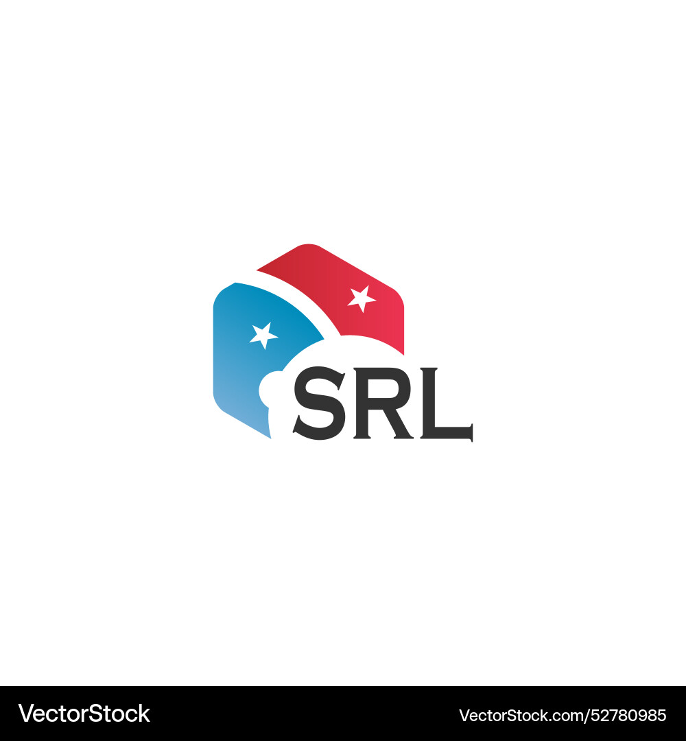Srl letter logo design on white background Vector Image