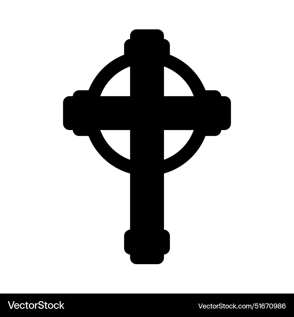 Celtic cross icon christian symbol Royalty Free Vector Image