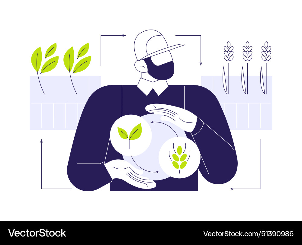 Crop rotation abstract concept Royalty Free Vector Image