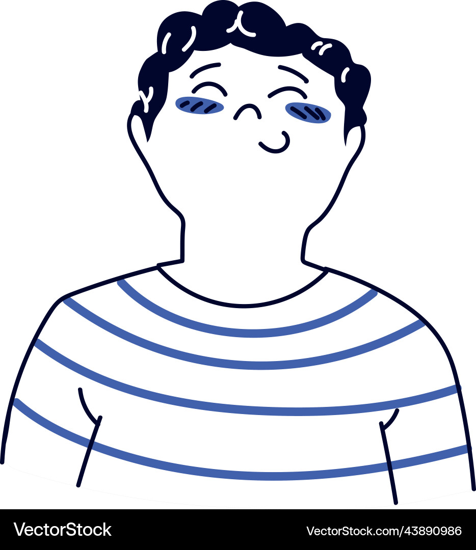 Cute boy line art Royalty Free Vector Image - VectorStock