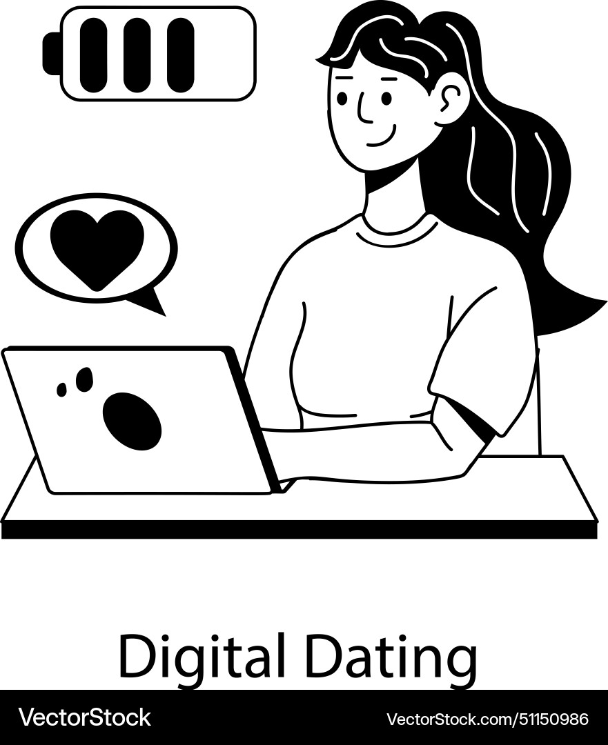 Digital dating Royalty Free Vector Image - VectorStock