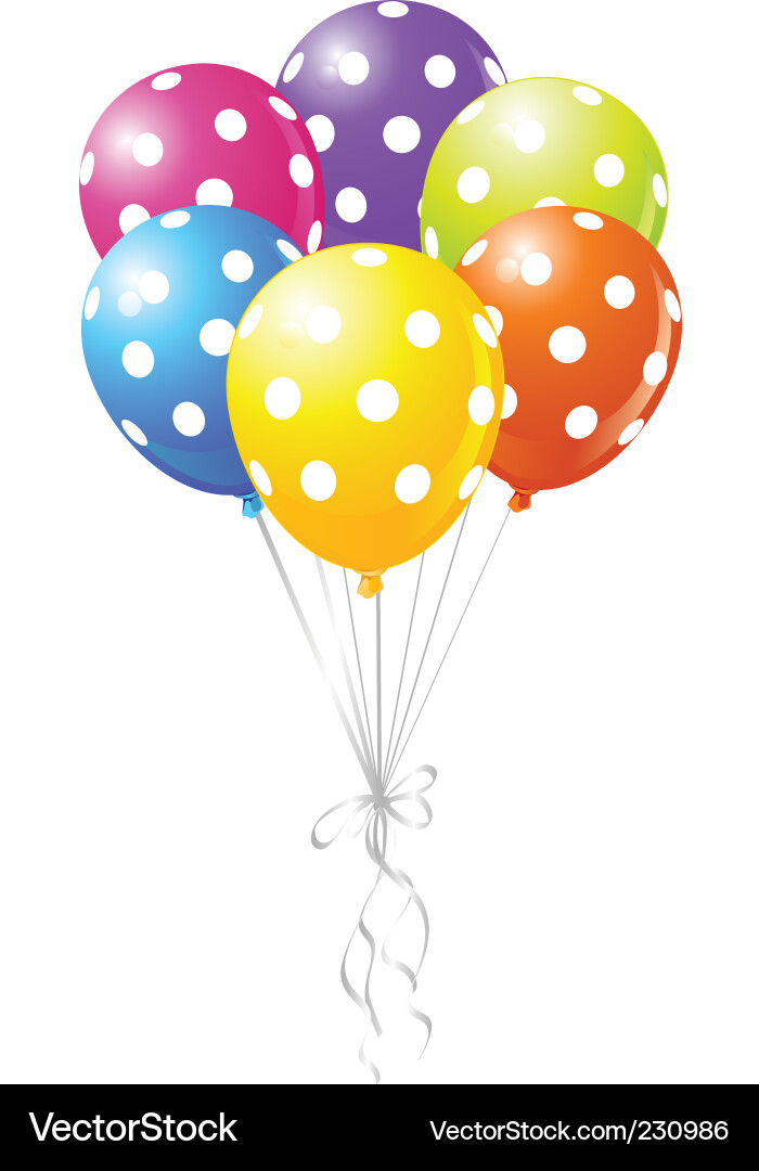 Dotted balloons Royalty Free Vector Image - VectorStock