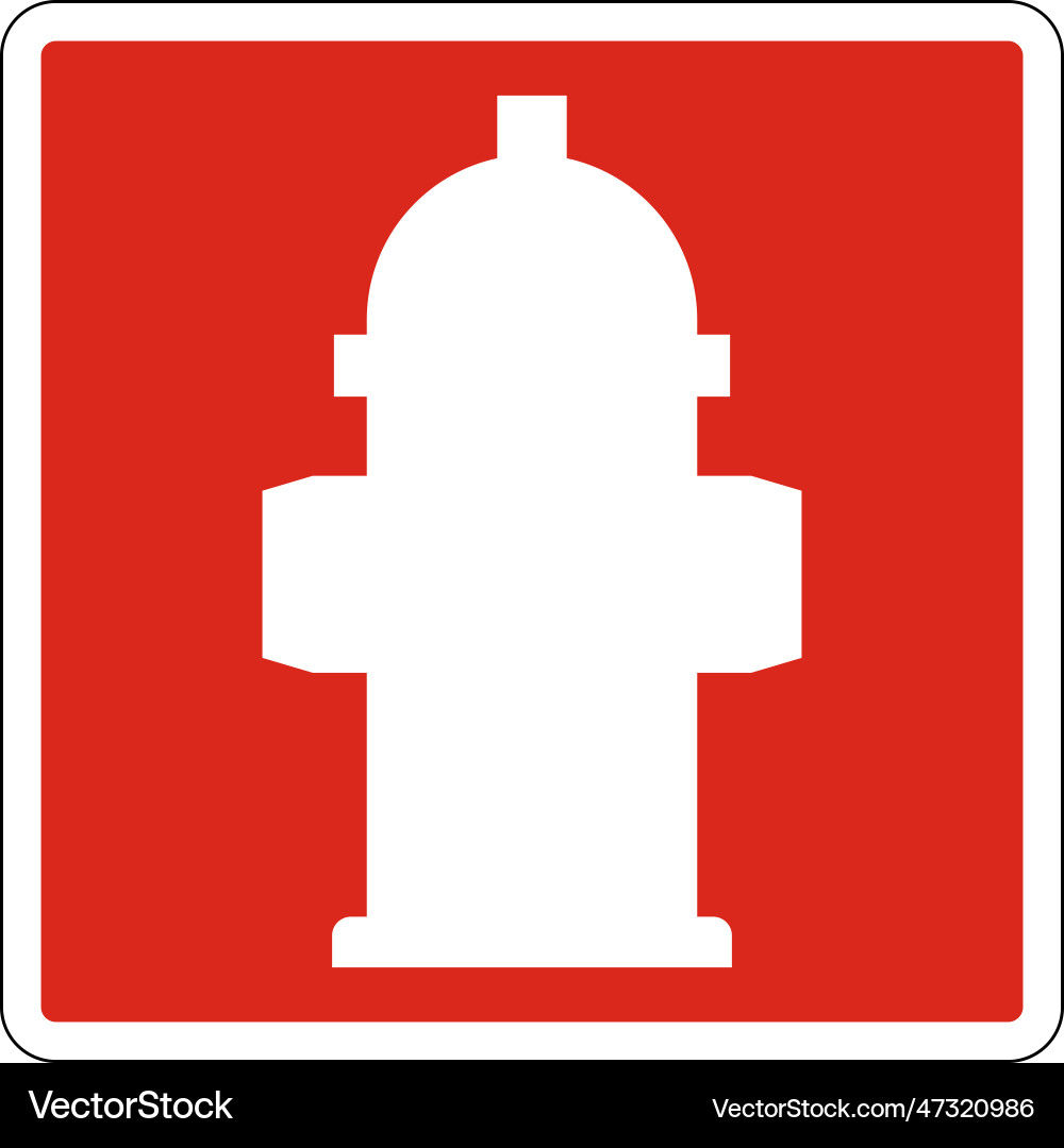 Fire Hydrant Sign Royalty Free Vector Image - VectorStock
