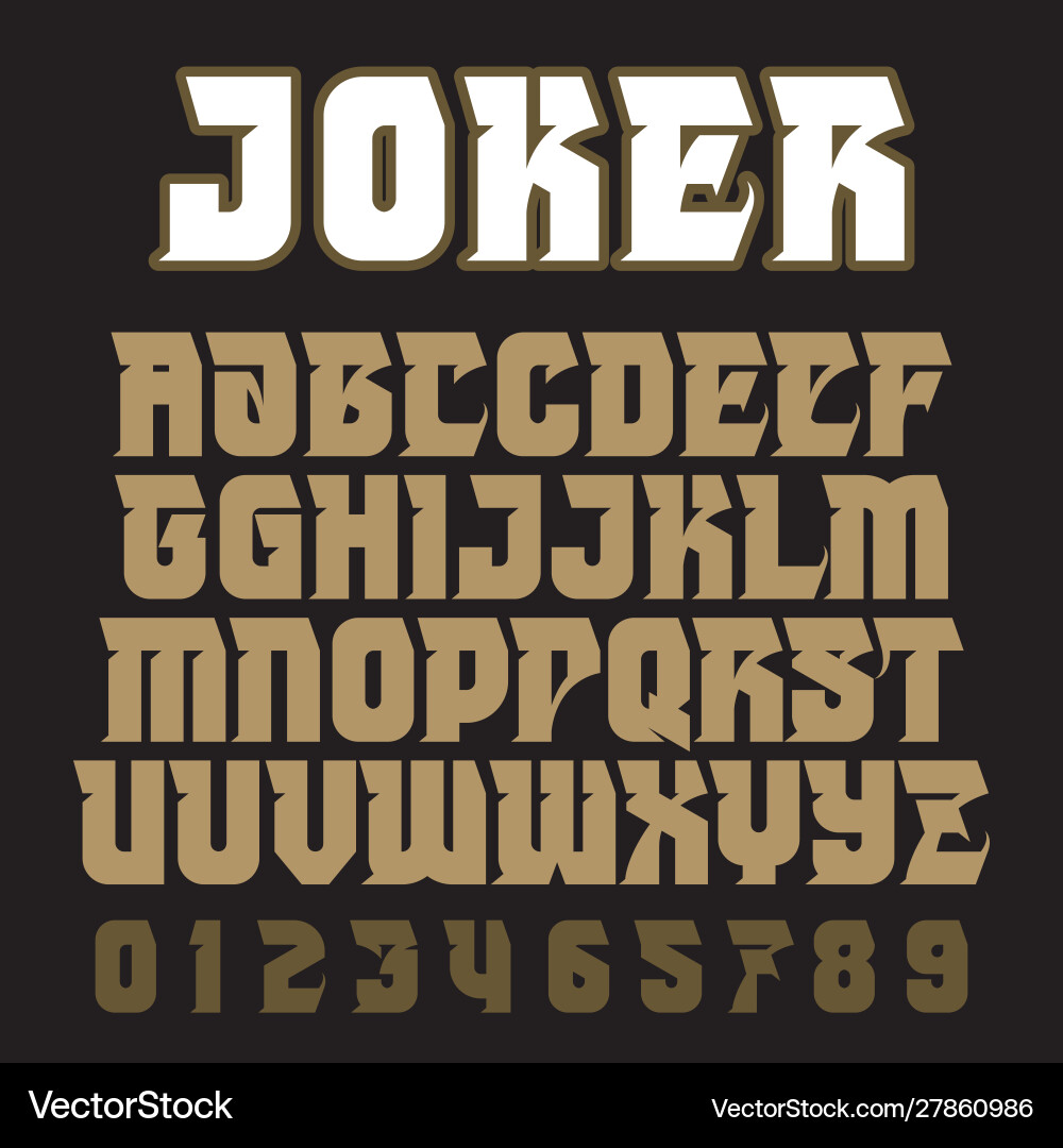 Heavy metal alphabet brutal font typography Vector Image