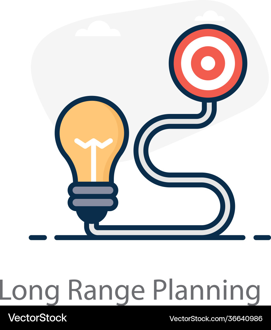 Long range planning Royalty Free Vector Image - VectorStock