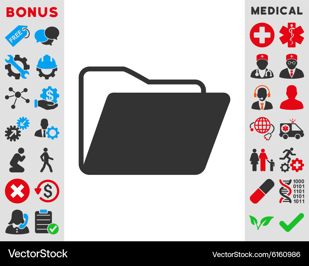 Open folder icon Royalty Free Vector Image - VectorStock