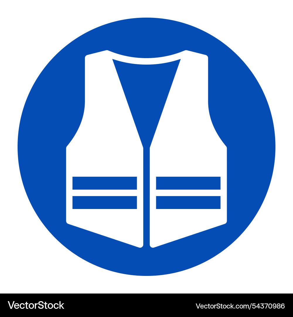 Safety vest jacket security and worker uniform Vector Image