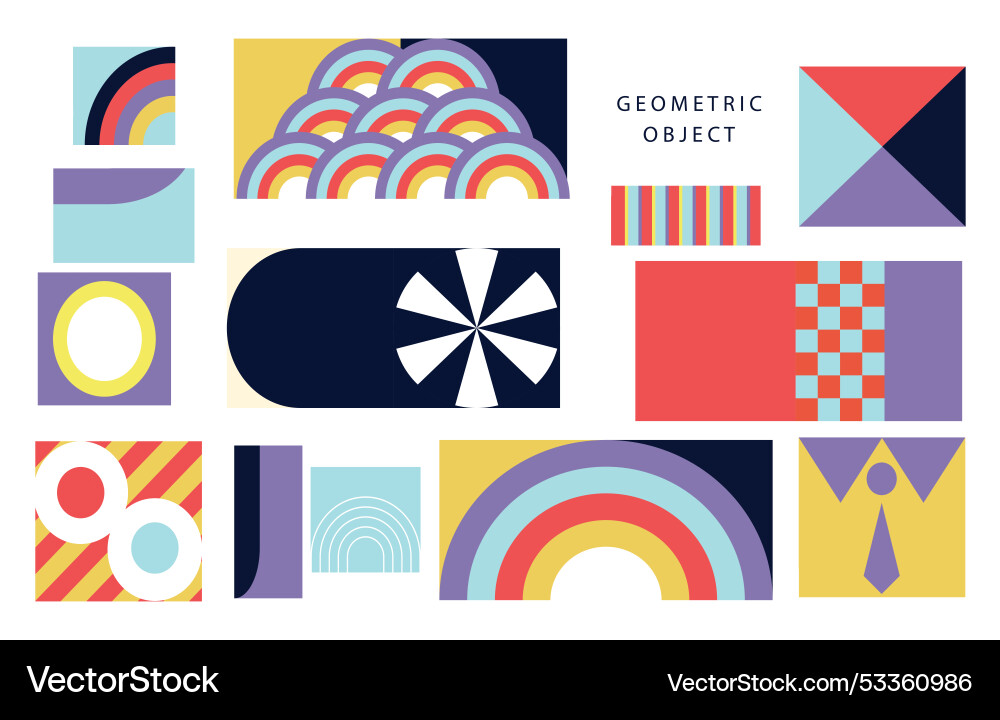 Shape geometric element object with red Royalty Free Vector
