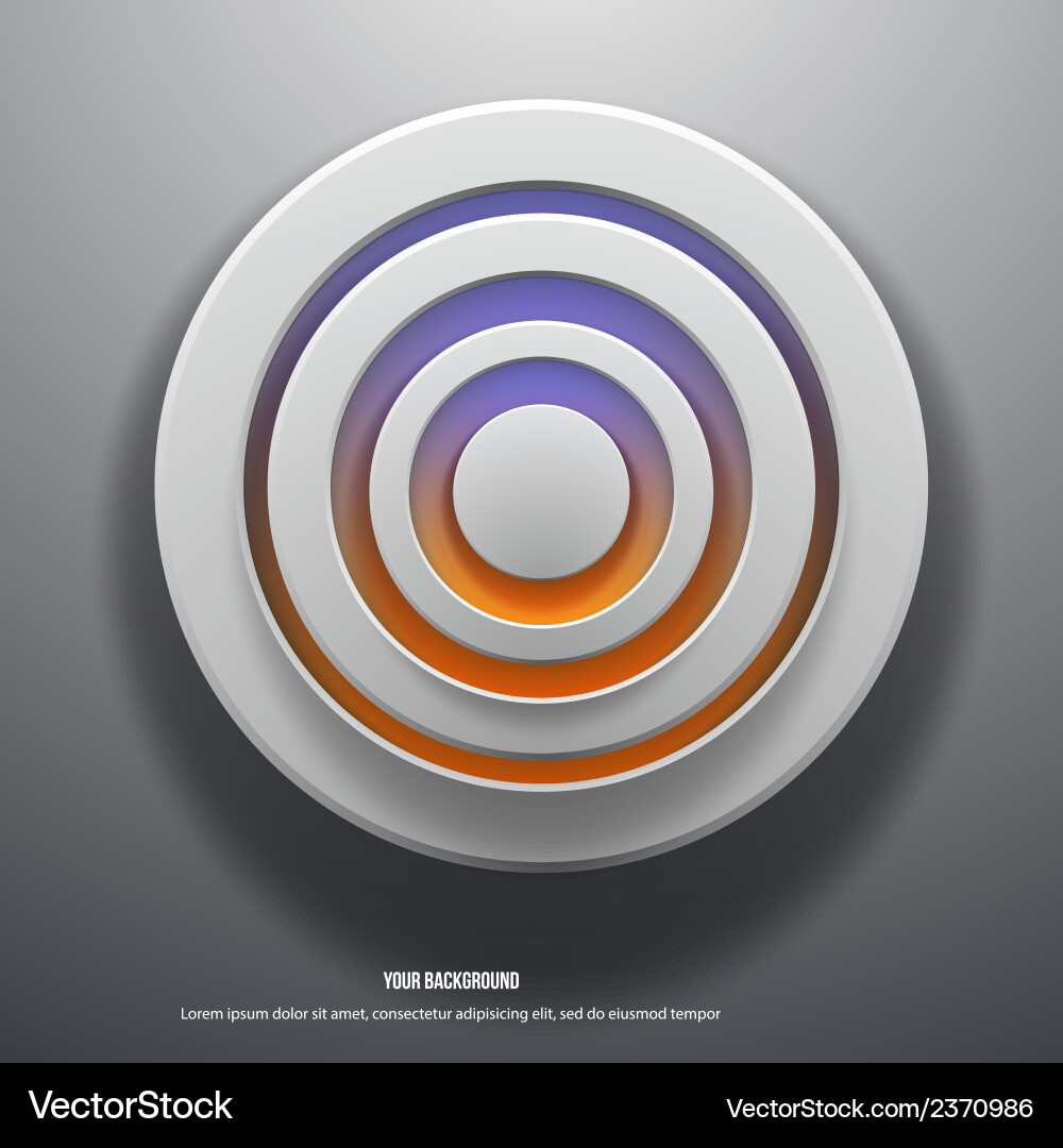 White paper round notes Royalty Free Vector Image