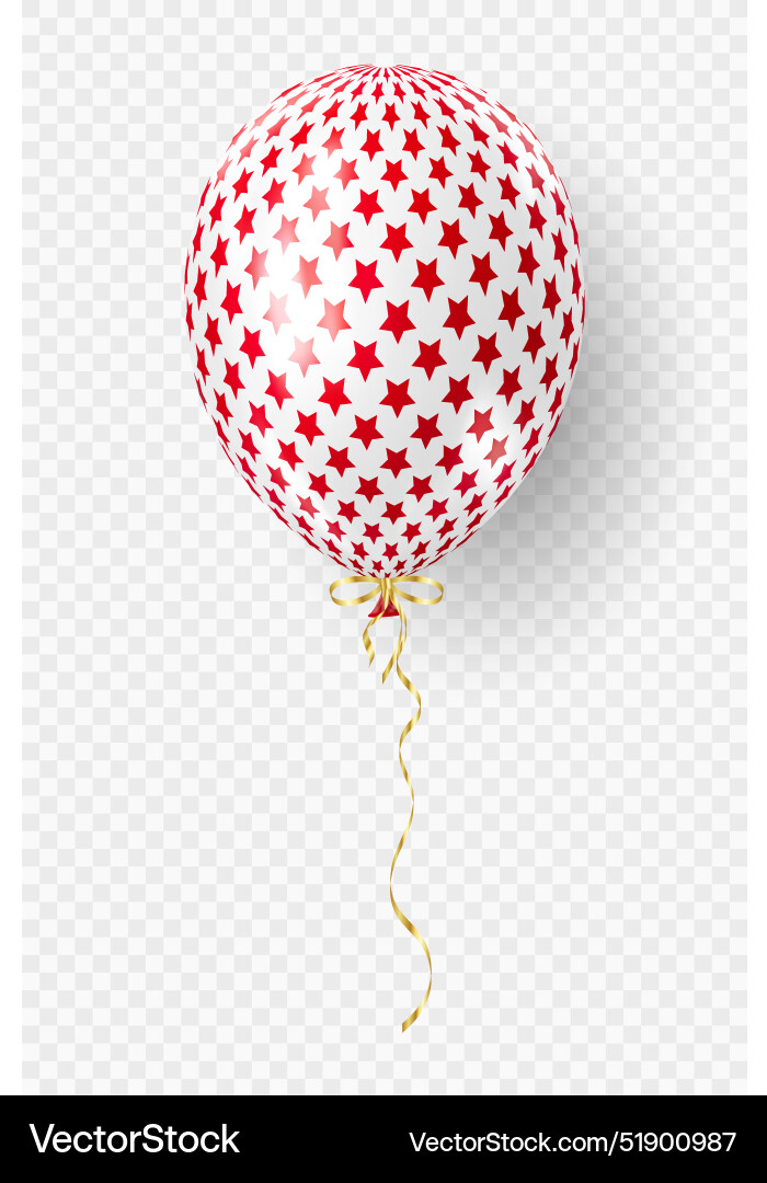 3d realistic striped balloon usa independence day Vector Image