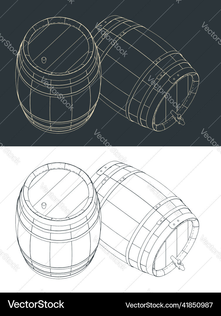 Barrel sketch Royalty Free Vector Image - VectorStock