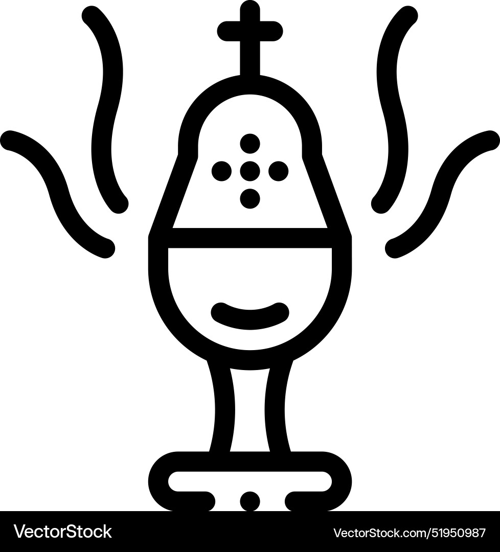 Censer icon thin linear style design isolated Vector Image