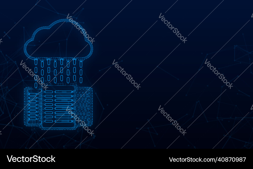 Rechenzentrum Mainframe Service Konzept Banner Vektorbild