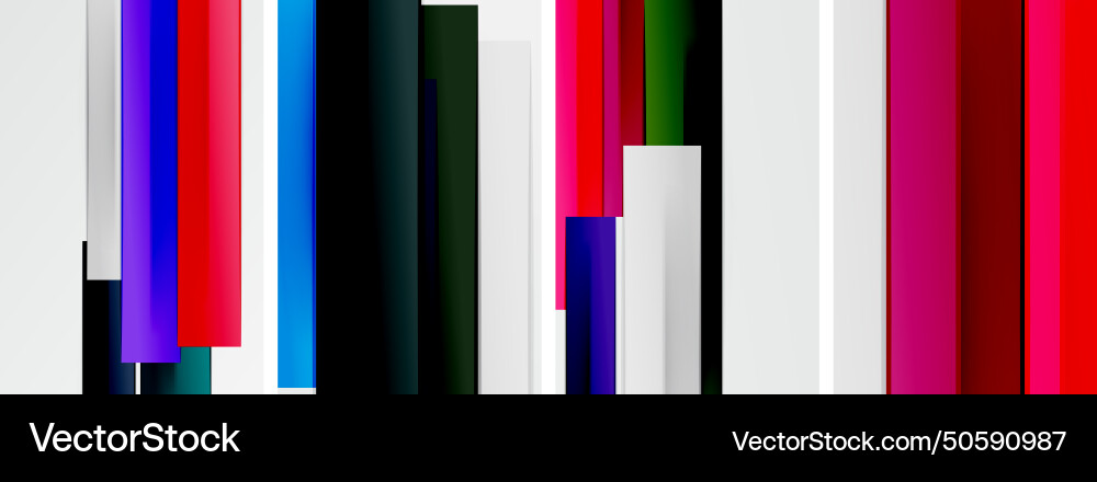 Minimal lines and color stripes poster abstract Vector Image