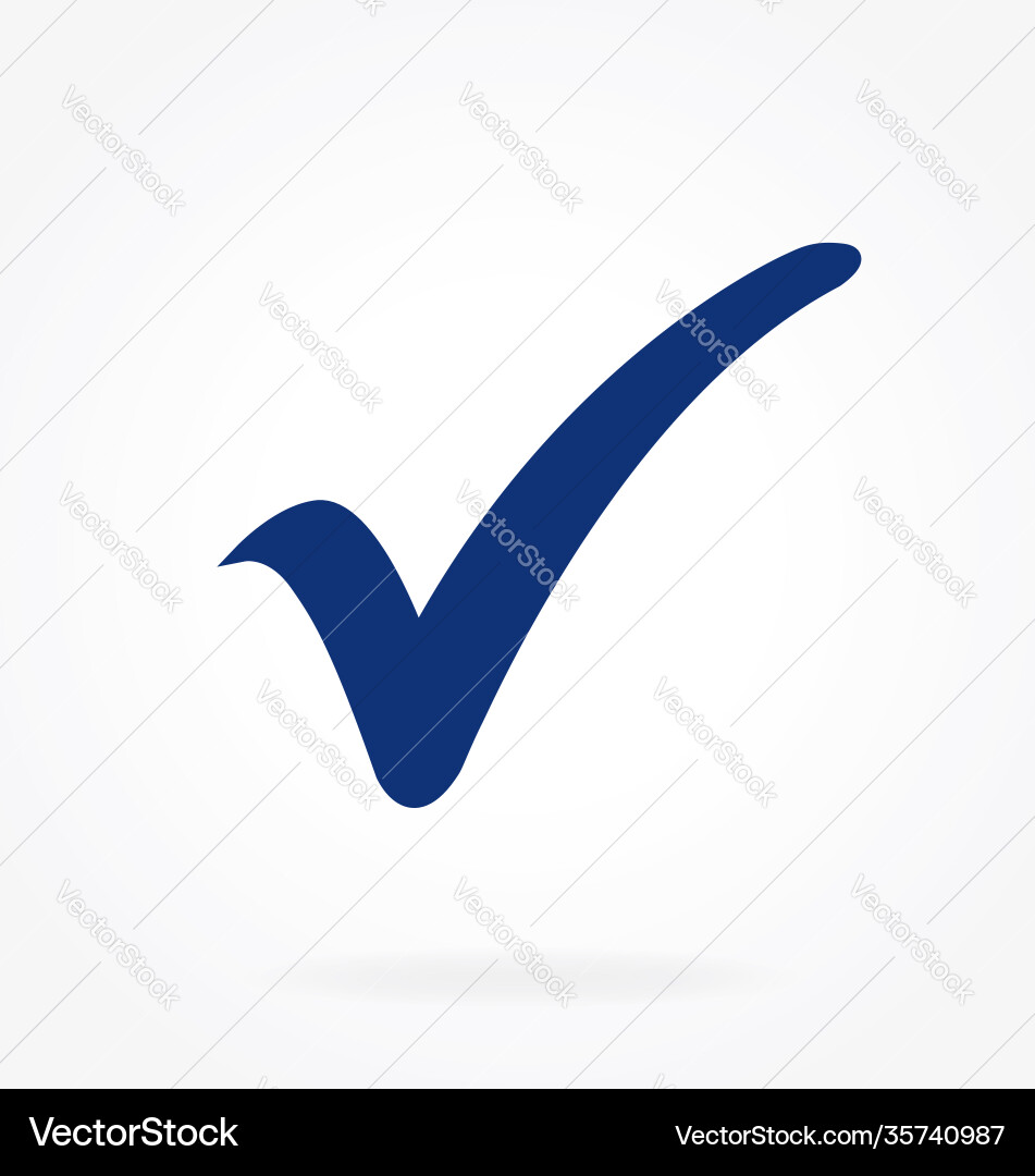 Stylish Check Mark Icon Royalty Free Vector Image