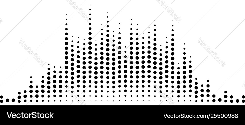 Abstract equalizer element with dotted lines Vector Image