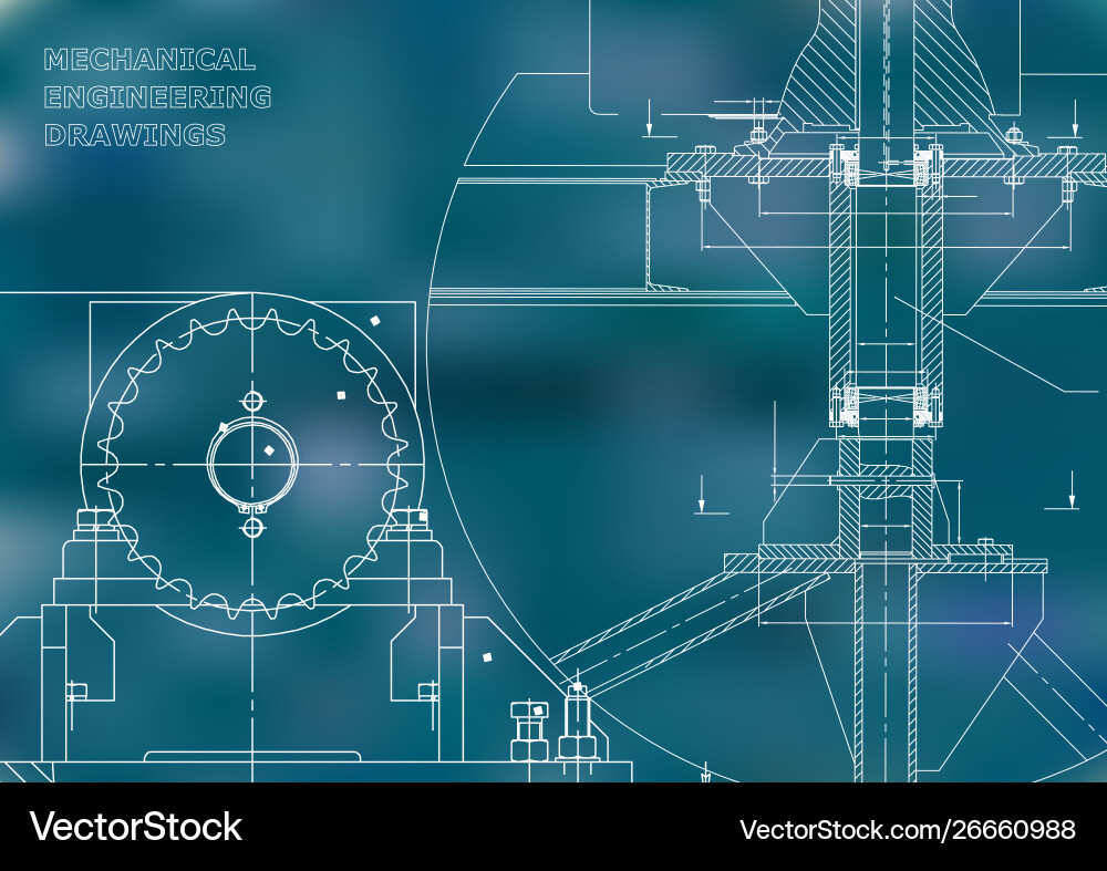 Blueprints mechanical construction engineering Vector Image