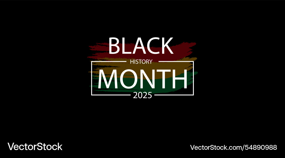 Bold and bright black history month 2025 Vector Image