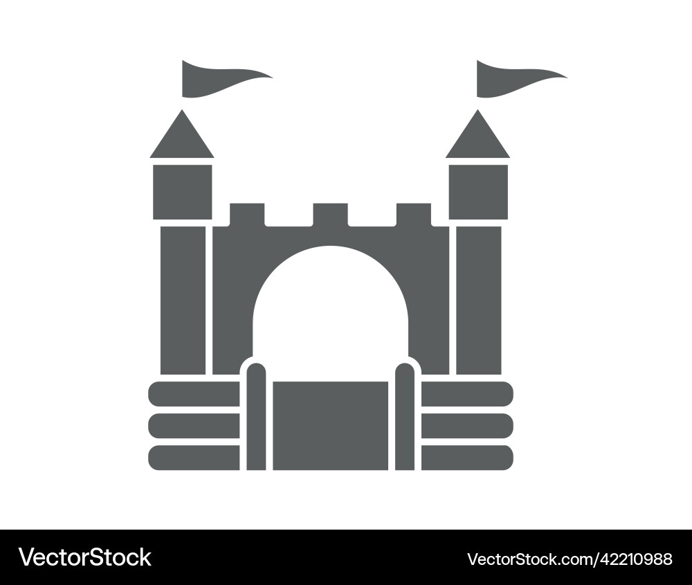 Bouncy inflatable castle tower and equipment Vector Image