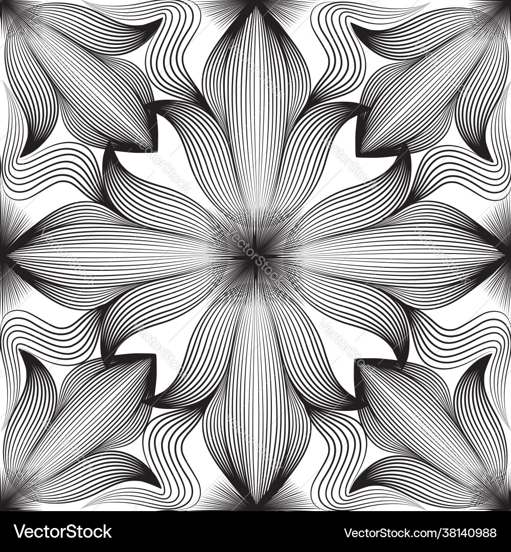Floral Arabic Line Pattern Royalty Free Vector Image