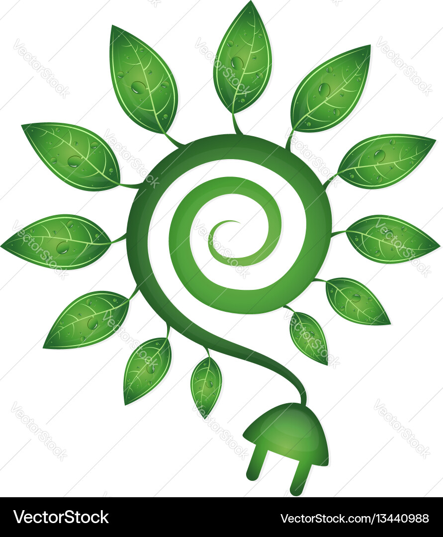 Green energy symbol Royalty Free Vector Image - VectorStock