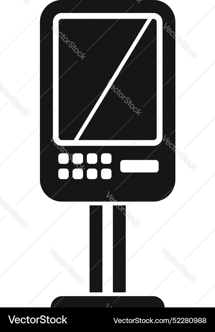 Information kiosk with blank screen showing Vector Image Information kiosk with blank screen showing Vector Image