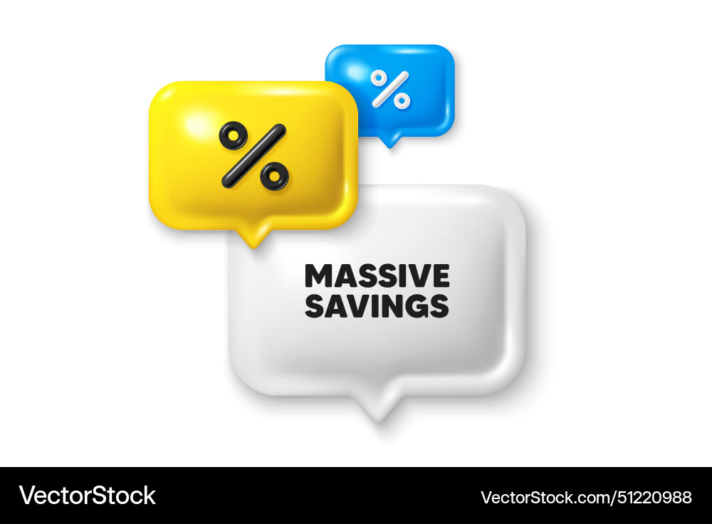 Massive savings tag special offer price sign Vector Image