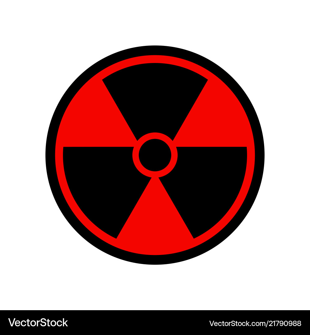 Radioactive Symbol Vector Glowing Radioactive Symbol Royalty Free