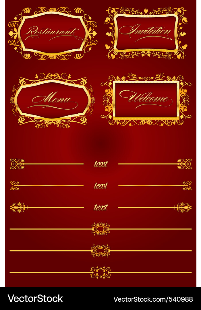 Regal frames Royalty Free Vector Image - VectorStock