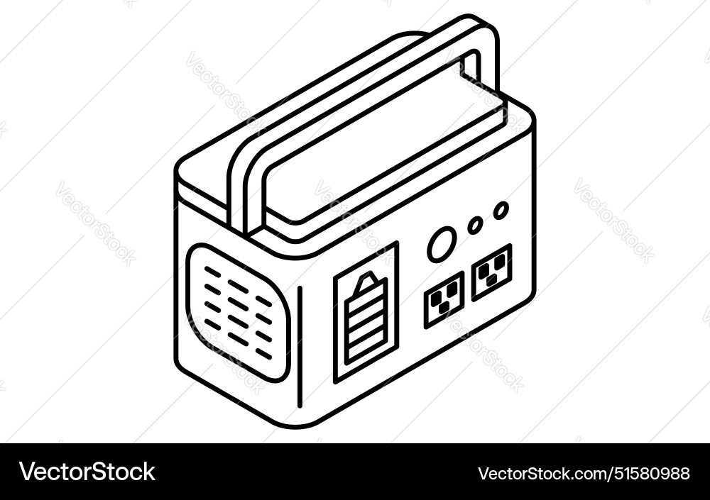 Simple line drawing of emergency kit Royalty Free Vector