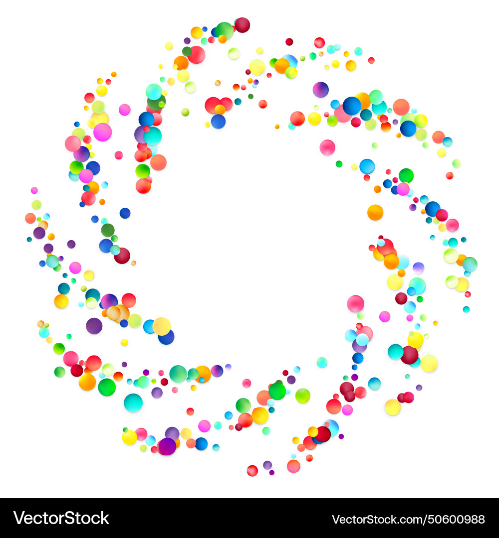 Spiral of spectrum dots Royalty Free Vector Image
