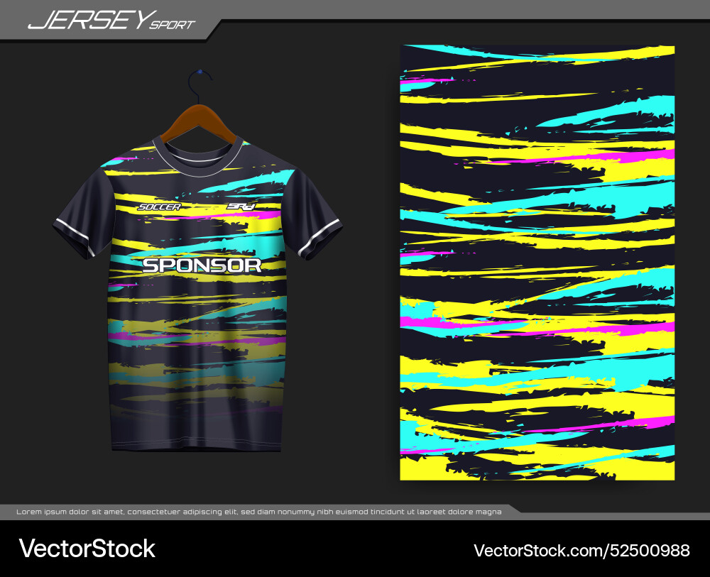 Sports geometric racing jersey design Royalty Free Vector