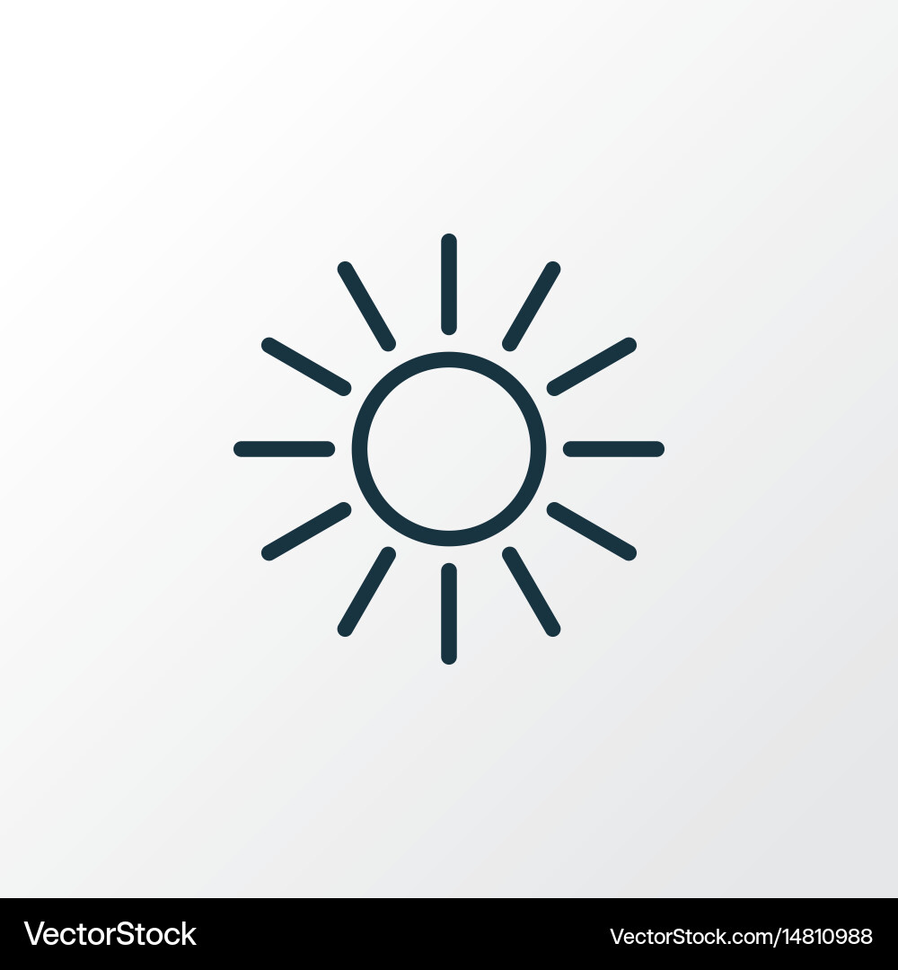 Sunshine outline symbol premium quality isolated Vector Image