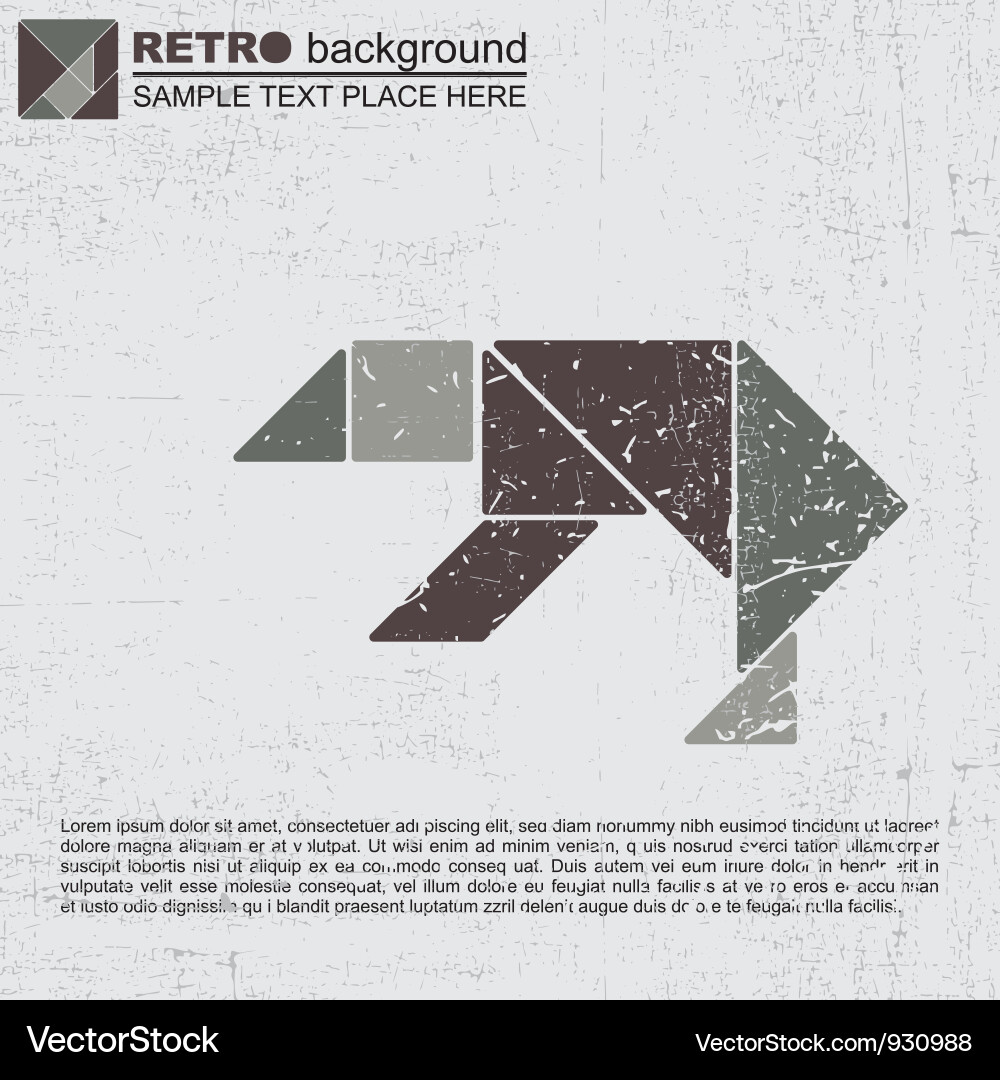 Tangram bear Royalty Free Vector Image - VectorStock