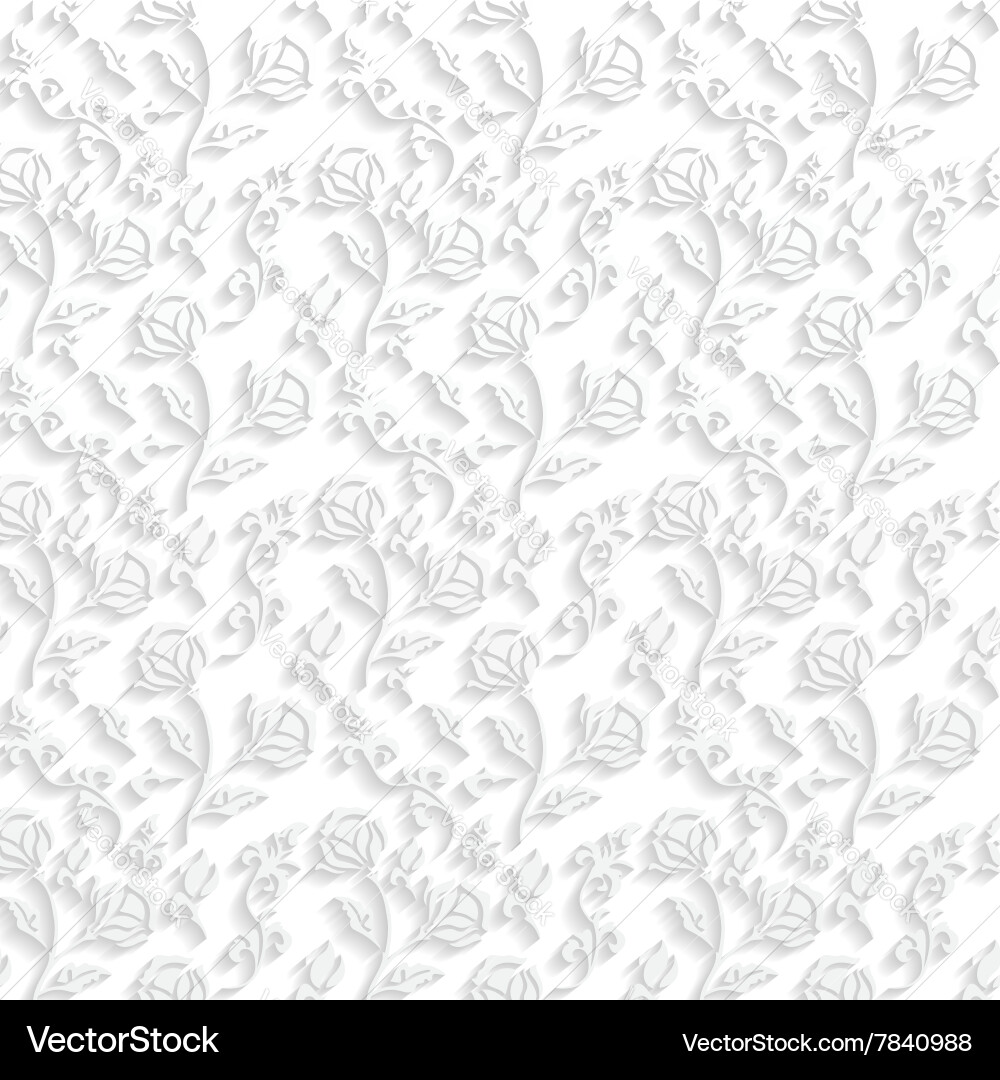 White floral wallpaper Royalty Free Vector Image