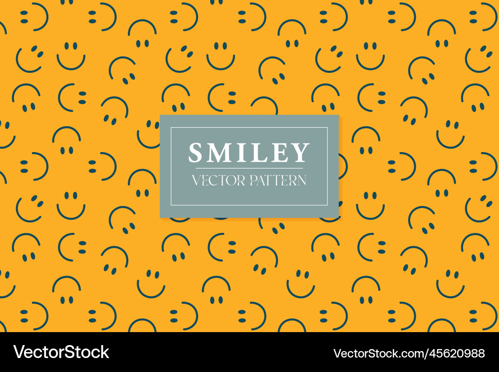 Yellow Smiley Face Pattern Royalty Free Vector Image