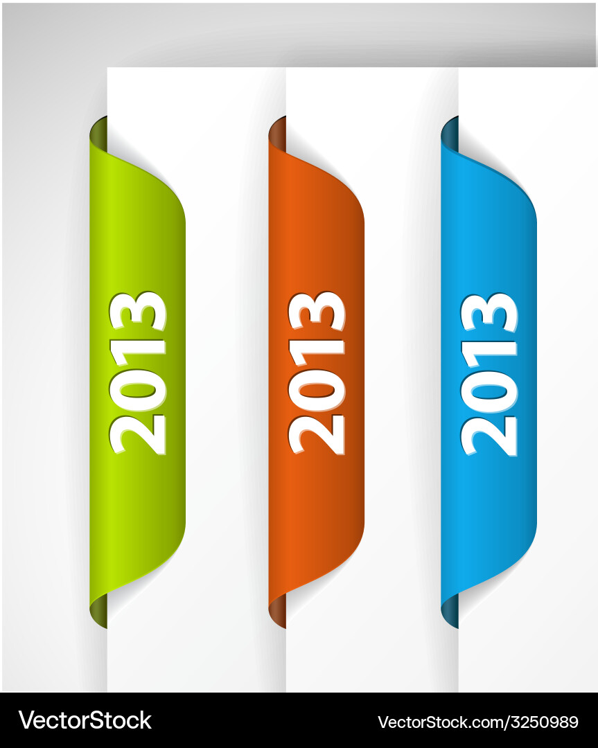2013 labels stickers Royalty Free Vector Image