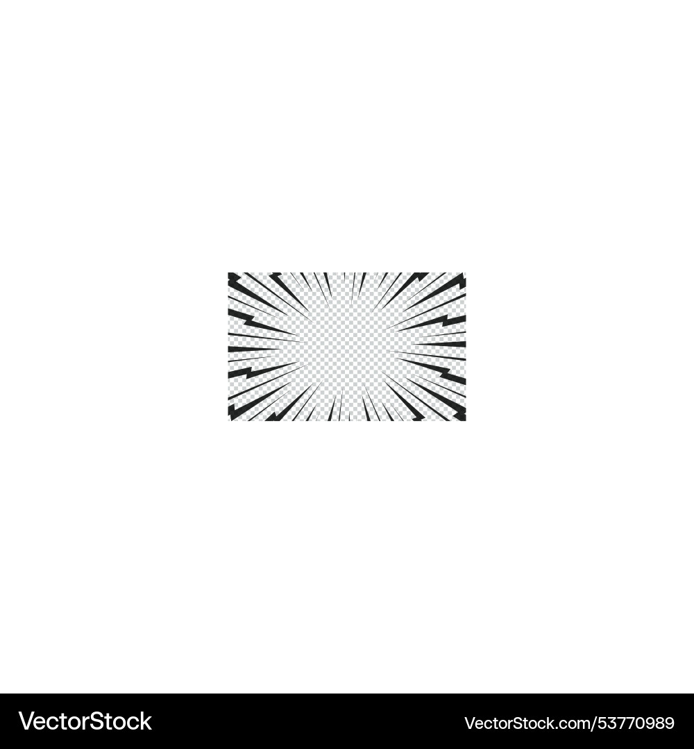 Abstract comic book flash explosion radial lines Vector Image