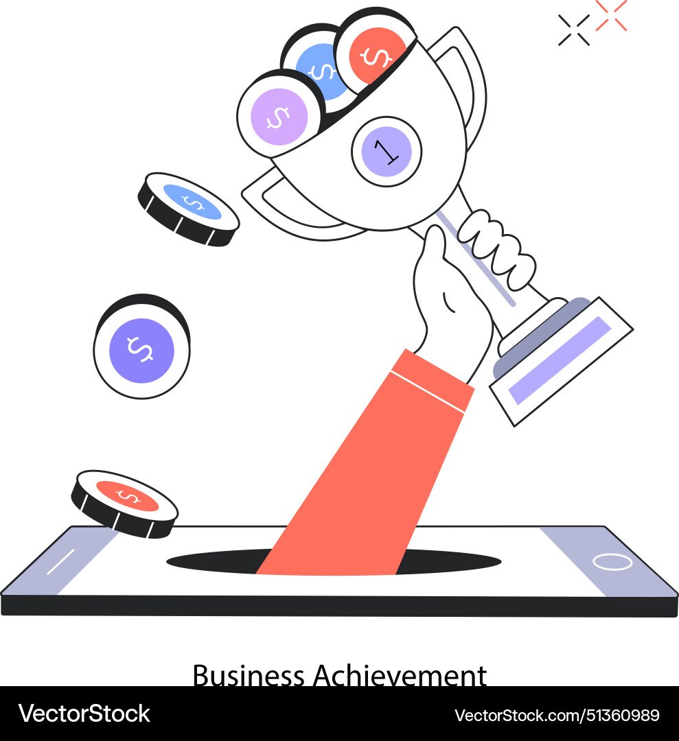 Business achievement Royalty Free Vector Image